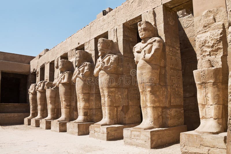Statues of pharaohs stock image. Image of ancient, tourism - 62157435