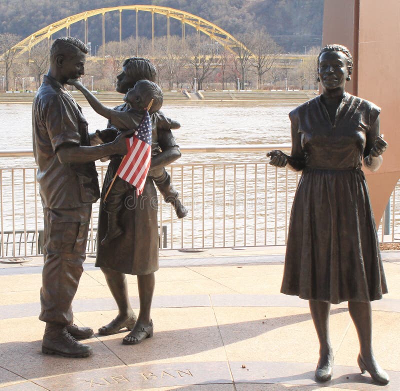 Statues - Pittsburgh, Pennsylvania Stock Image - Image of town ...