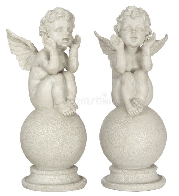 Statuette of sitting angel stock photo. Image of wing, holiday - 989062