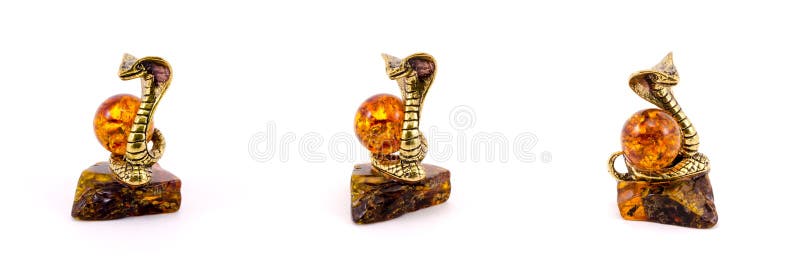 Statuette of the Snake with Amber Stock Photo - Image of entomologist ...