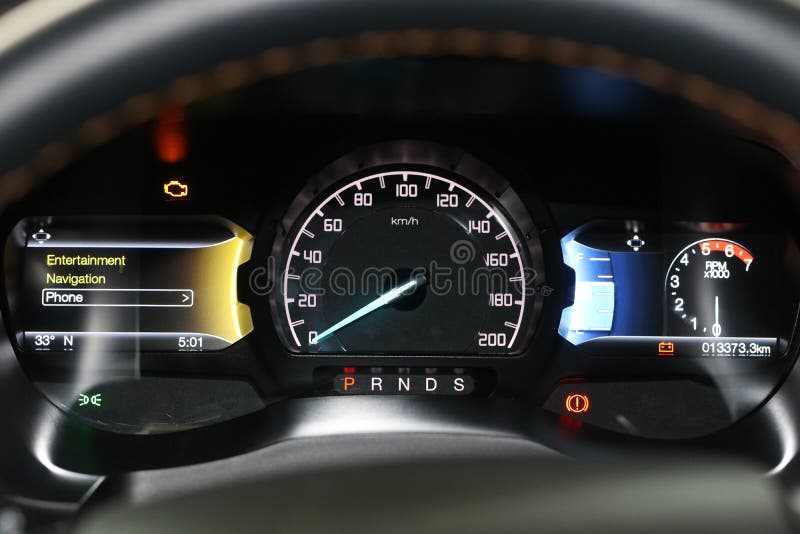 Status Bar Showing the Car`s Driving Tools. Stock Photo - Image of auto ...