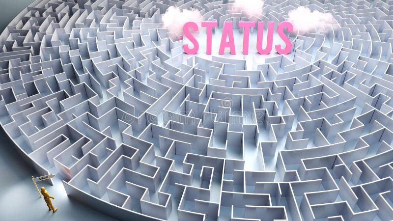 Status and a Difficult Path To Reach it Stock Illustration ...