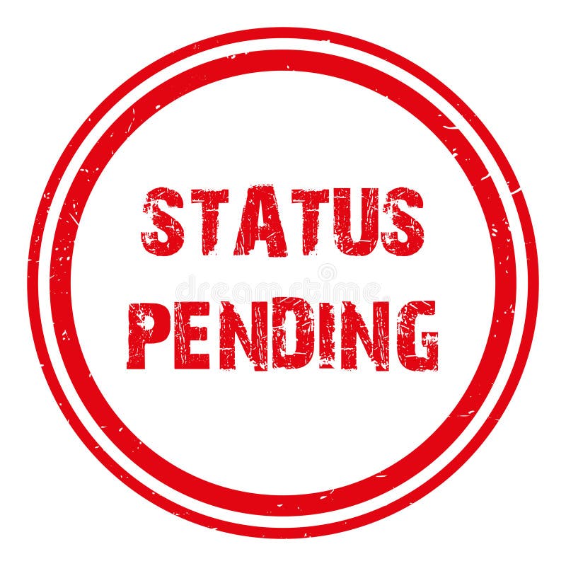 Status Pending Stamp on White Stock Image - Illustration of update ...