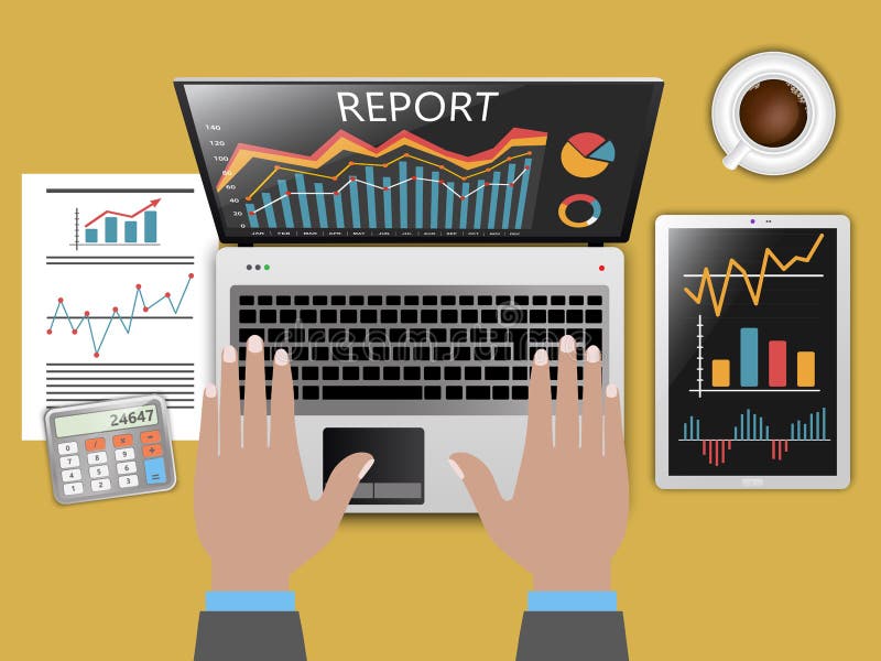 Status report stock illustration. Illustration of investment - 57540477
