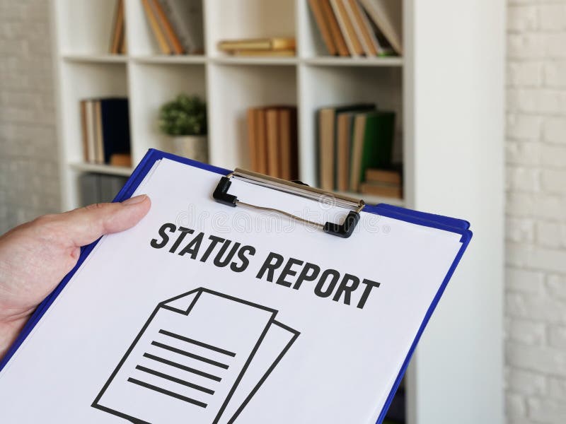 Status Report is Shown Using the Text Stock Photo - Image of report ...