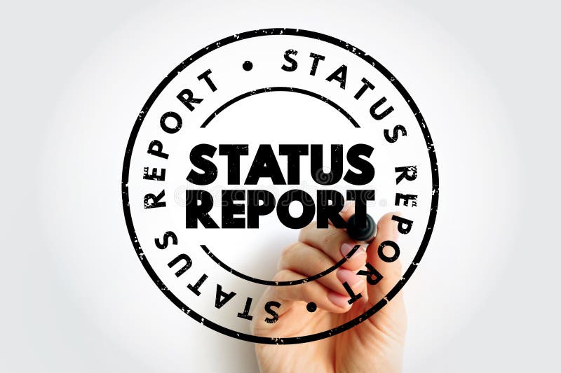 Status Report Text Stamp, Concept Background Stock Image - Image of ...