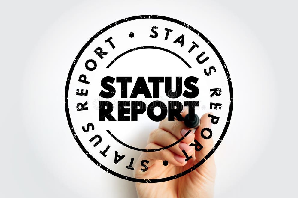 Status Report Text Stamp, Concept Background Stock Image - Image of ...