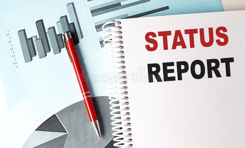 STATUS REPORT Text Written on Notebook with Chart Stock Photo - Image ...