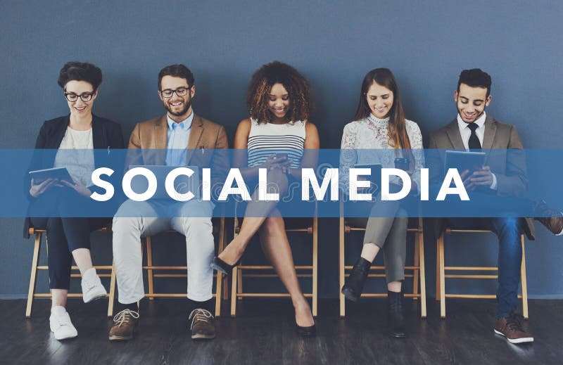 Status Update Ready for My Interview. Studio Shot of Businesspeople ...