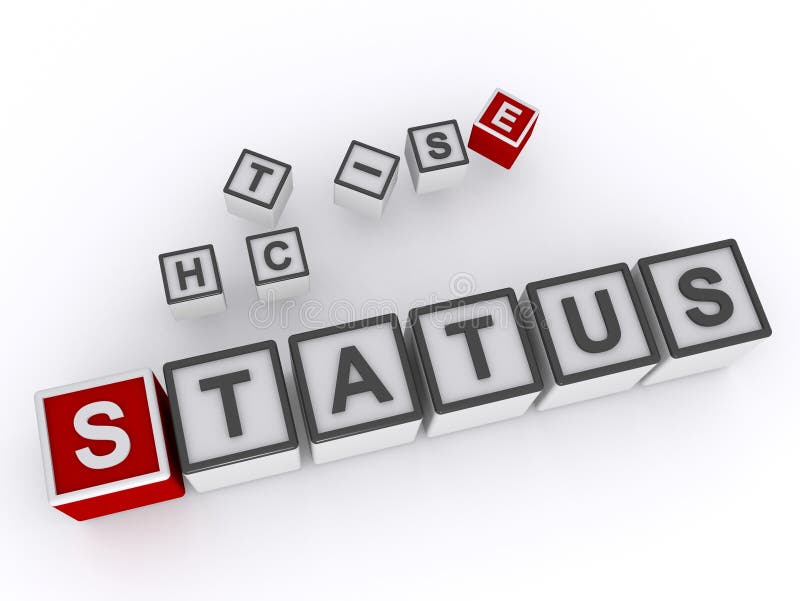 Status update sign stock illustration. Illustration of puzzle - 84665323