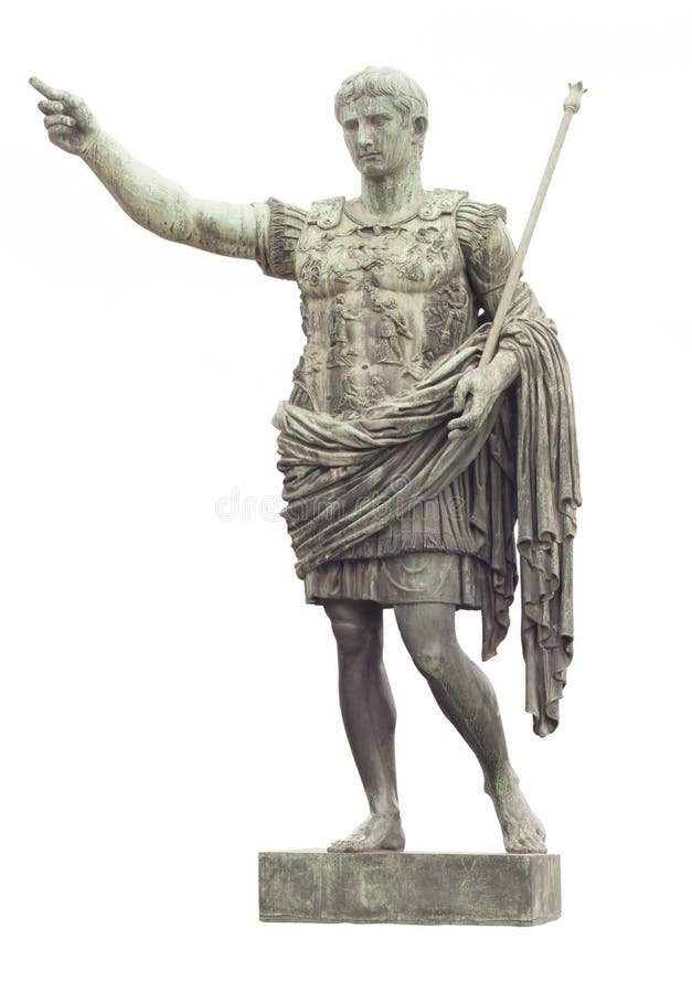 StatyCAESAR Augustus PATRIAE PATER, Rome, Italien Arkivfoto - Bild av ...