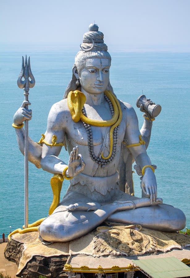 Staty Av Lord Shiva I Murudeshwar-templet Fotografering för Bildbyråer ...