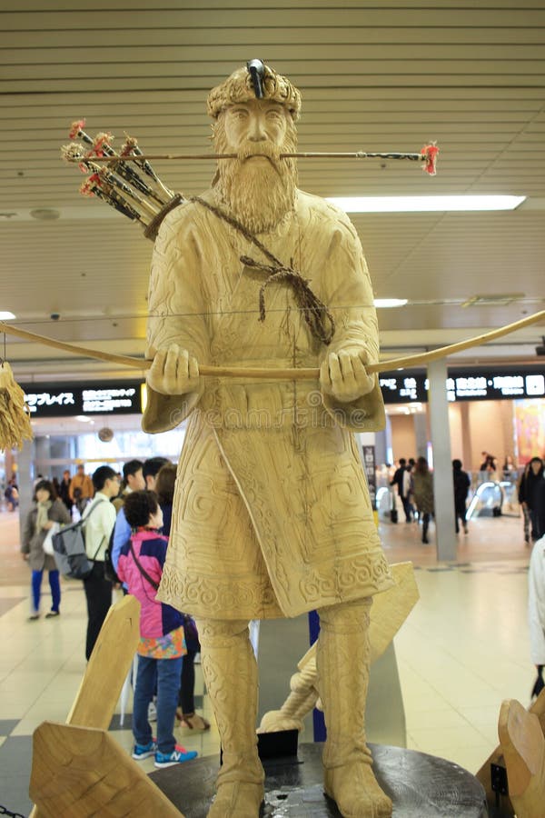 Staue of Emishi at Sapporo Station Hokkaido Editorial Photography ...
