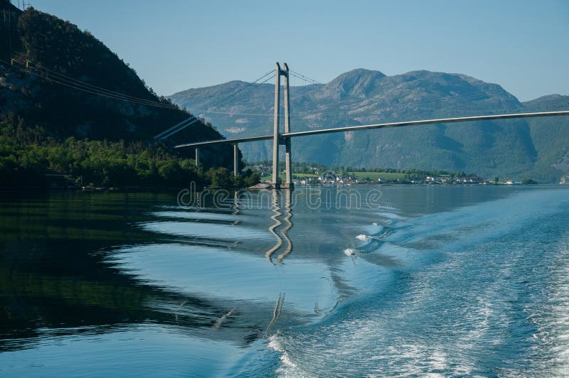 Stavanger City Bridge stock photo. Image of mountains - 44180436