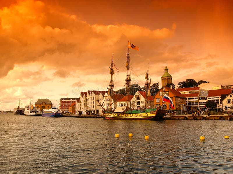 Stavanger harbor stock photo. Image of europe, panoramic - 15290088