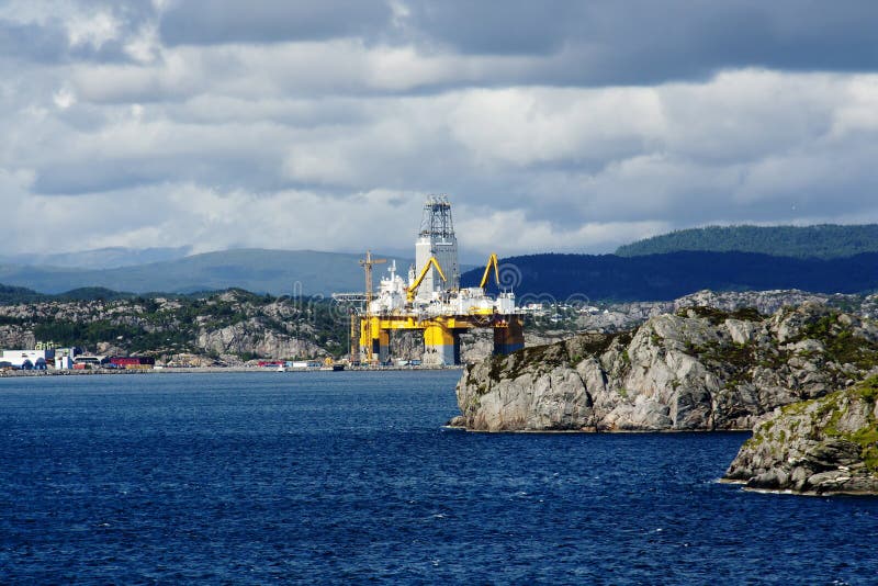 Stavanger, Norway, Offshore Drilling Rig. Stock Image - Image of ...