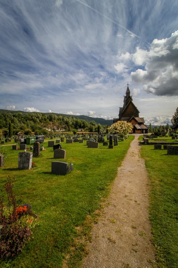 Stavekirke Heddal Notodden Norway Stock Image - Image of hill ...