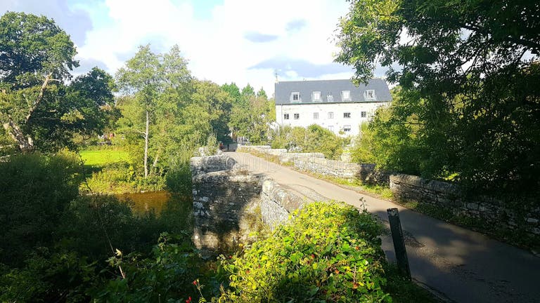 Staverton Bridge between Dartington , Devon Stock Image - Image of ...