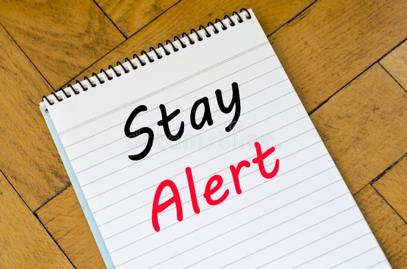 Stay alert text concept stock photo. Image of economy - 88510704