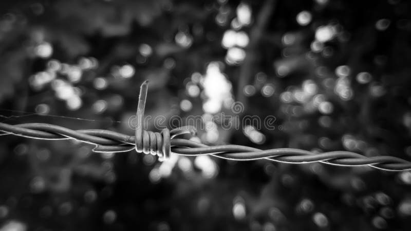Stay behind barbed wire stock image. Image of wire, barbed - 198679725