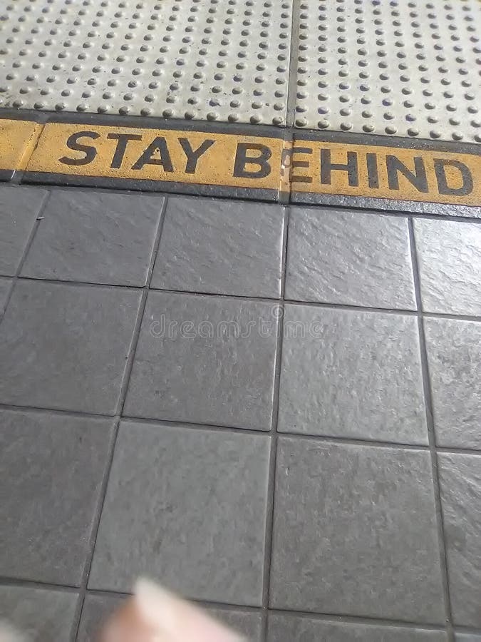 Stay Behind Yellow Line stock image. Image of careful - 40043785