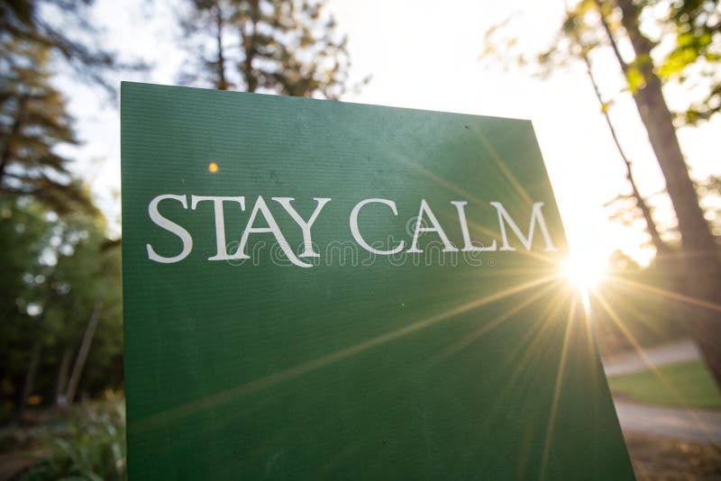 "Stay Calm" Text on Green Abstract Background Stock Illustration ...