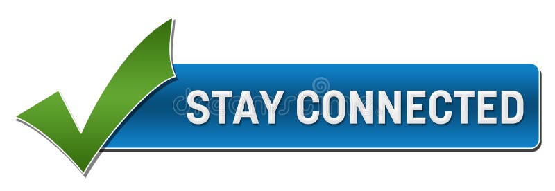 Stay Connected Green Tick Mark Stock Illustration - Illustration of ...