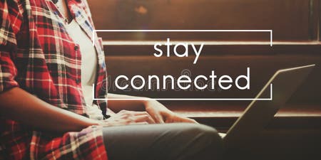 Stay Connected Interact Network Sharing Social Concept Stock Photo ...