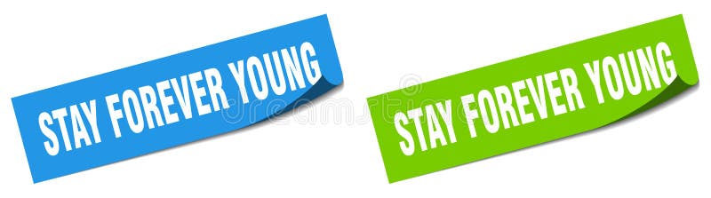 Forever young stock vector. Illustration of badge, flat - 124321552