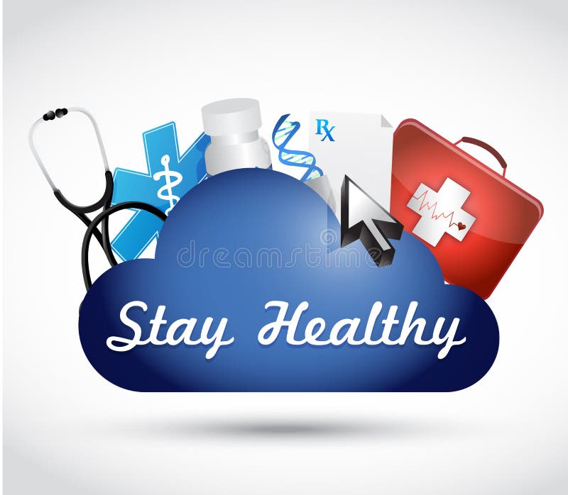 Stay Healthy Icon To Avoid Virus Corona, Vector Stock Illustration ...