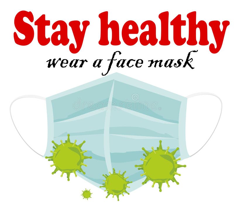 Wear a face mask stock illustration. Illustration of doctor - 201147755