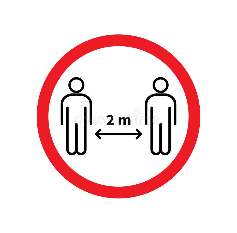 Social Distancing Icon. Keep the 2 Meter Distance. Coronovirus Epidemic ...