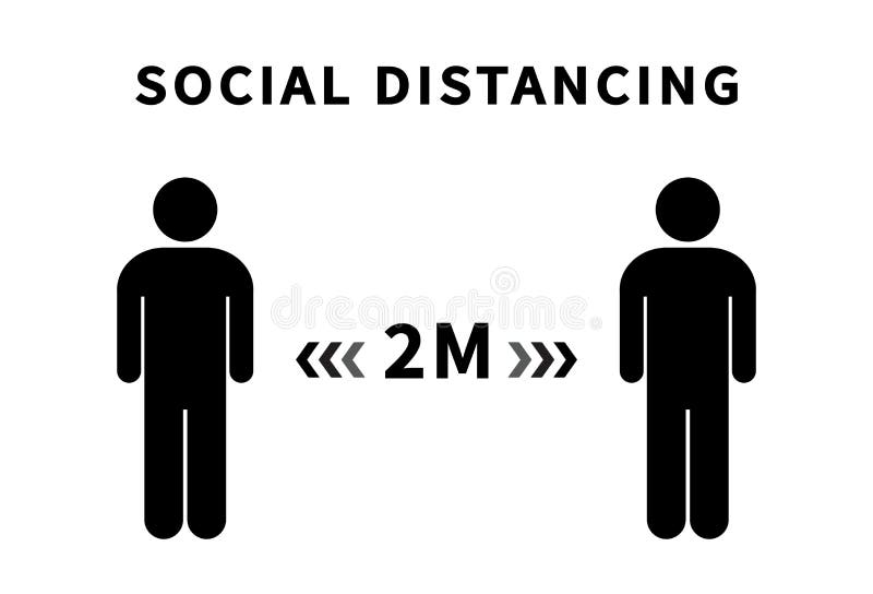 Social Distancing. Keep the 2 Meter Distance. Coronovirus Epidemic ...