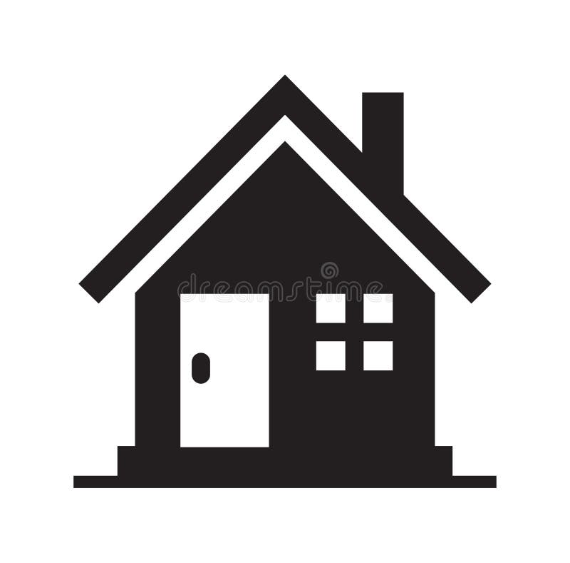 Stay Home Black Icon ,Isolated on Transparent Background,Vector ...