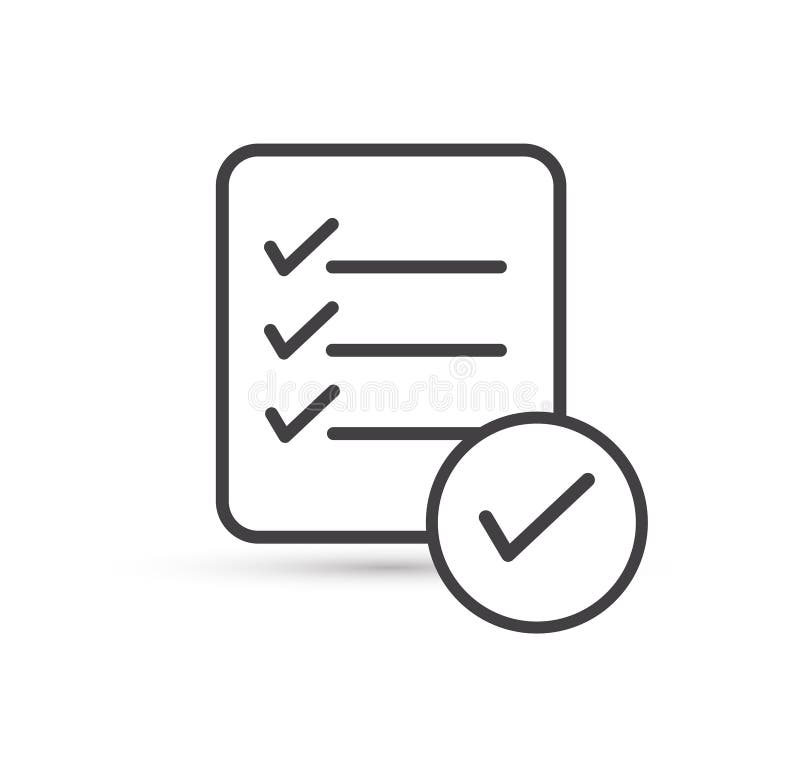 Checklist Icon. Clipboard Icon Isolated on White Background. Flat ...