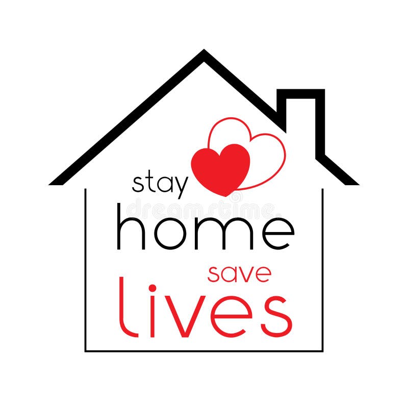 Stay Home - Covid-19, SARS-CoV-2 Virus - Vector Illustration Stock ...