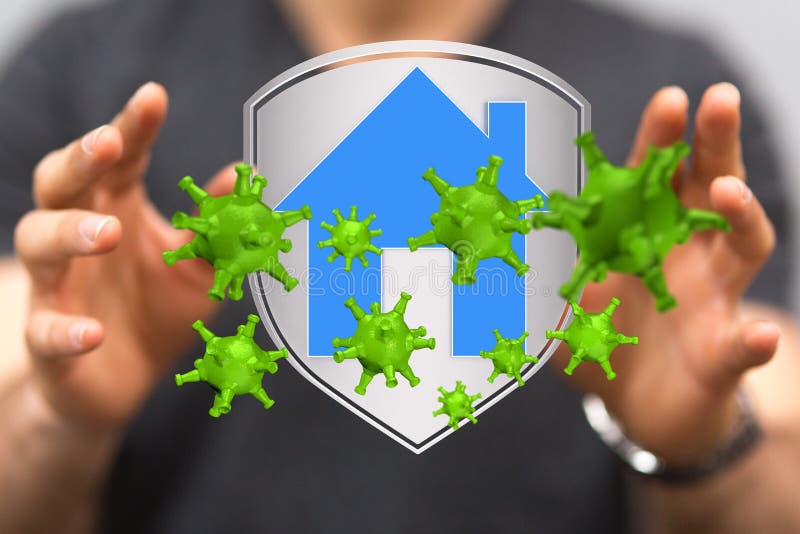 A Stay Home Digital Stay Safe 3d Stock Photo - Image of home ...