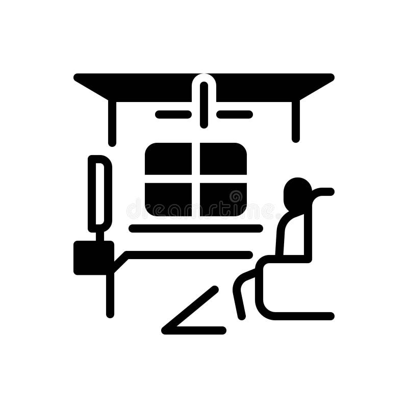 Black Solid Icon for Stay at Home, Stay and Room Stock Vector ...