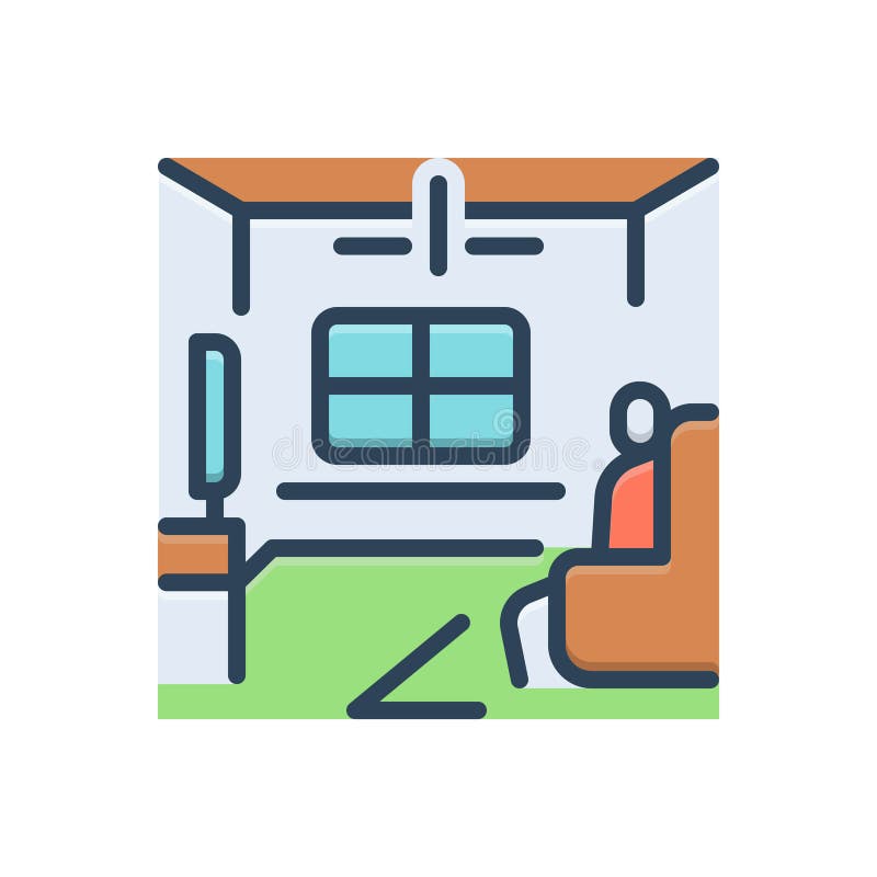 Color Illustration Icon for Stay at Home, Stay and Room Stock ...
