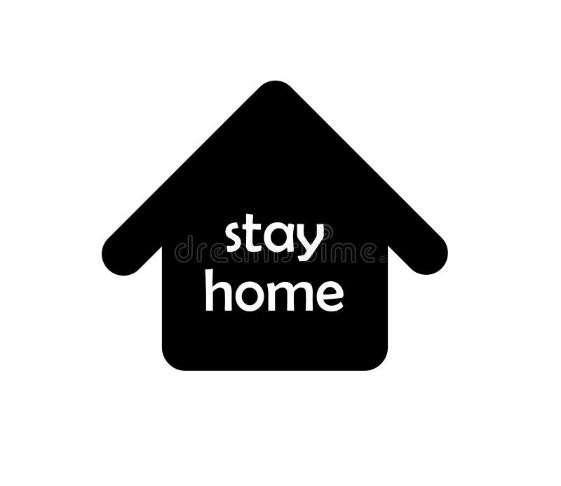 Stay home icon stock vector. Illustration of signage - 205559988