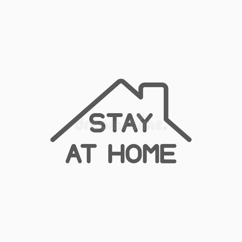 Stay Home Icon, People Stay at Home Vector Stock Vector - Illustration ...