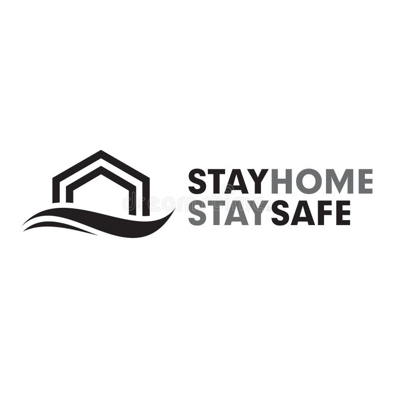 Stay Home Information Icon Design Template Stock Vector - Illustration ...
