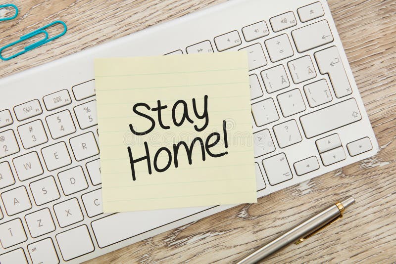 Stay Home Message on Post-it Stock Photo - Image of healthcare, issues ...