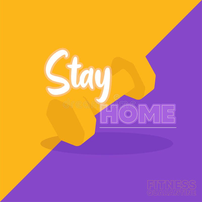 Stay in home poster stock vector. Illustration of virus - 182985705
