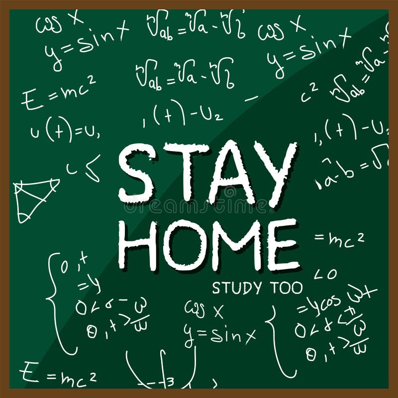 Stay in home poster stock vector. Illustration of protection - 182985916