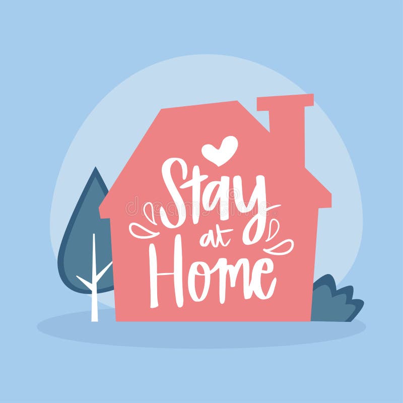 Stay at home poster stock vector. Illustration of pandemic - 184533866