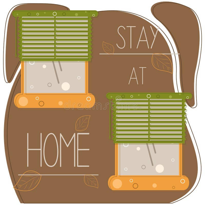 Stay at home poster stock vector. Illustration of people - 180989655