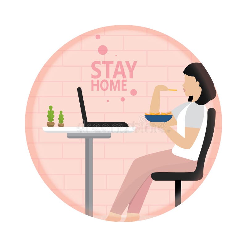 Stay in home poster stock vector. Illustration of home - 182899509