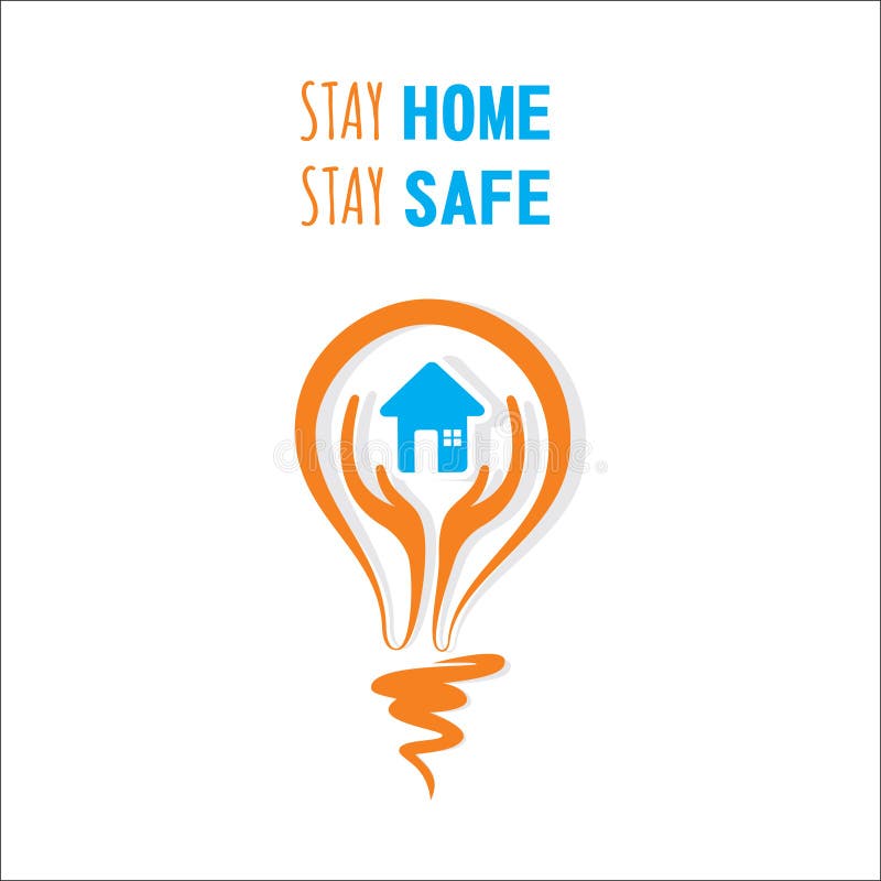 Stay Home Stay Safe and Work from Home Poster Design Stock Vector ...