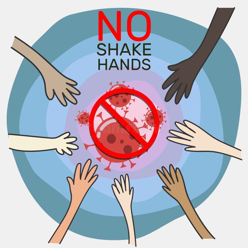 Avoid Contact, No Shake Hands, Keep Spaced between Each Other for Stop ...